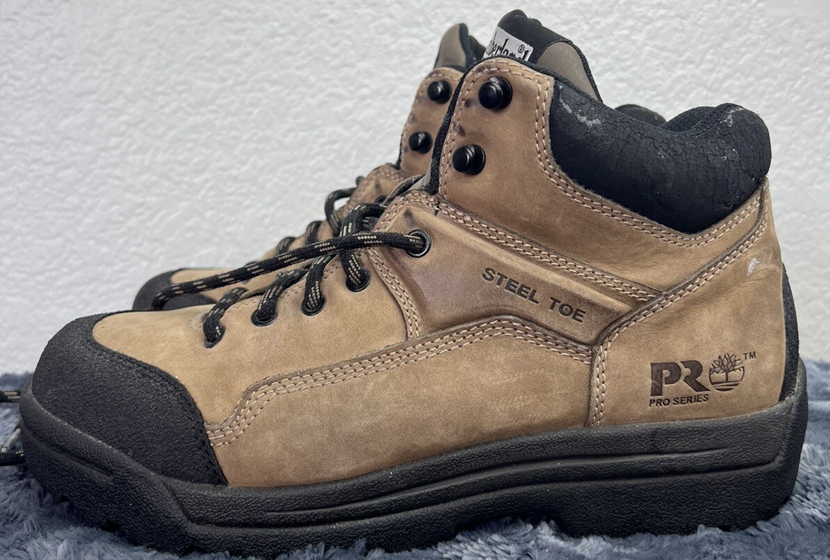 Timberland Pro Series Work Boots Steel Toe Brown Leather Men’s 9.5 ...