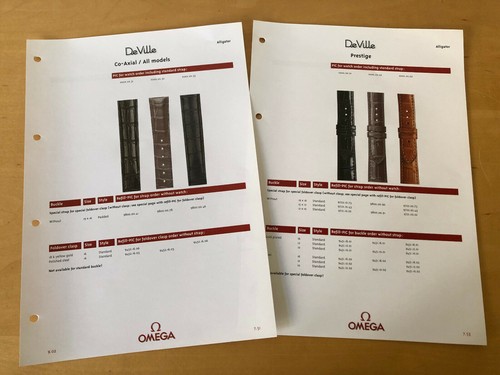 Dossier de Presse - OMEGA - De Ville - Bracelets Cuir 2002 2003 - Anglais | eBay