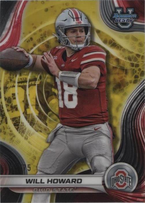 2024 Bowman's Best University - Will Howard #68 Yellow Refractor /75 ...