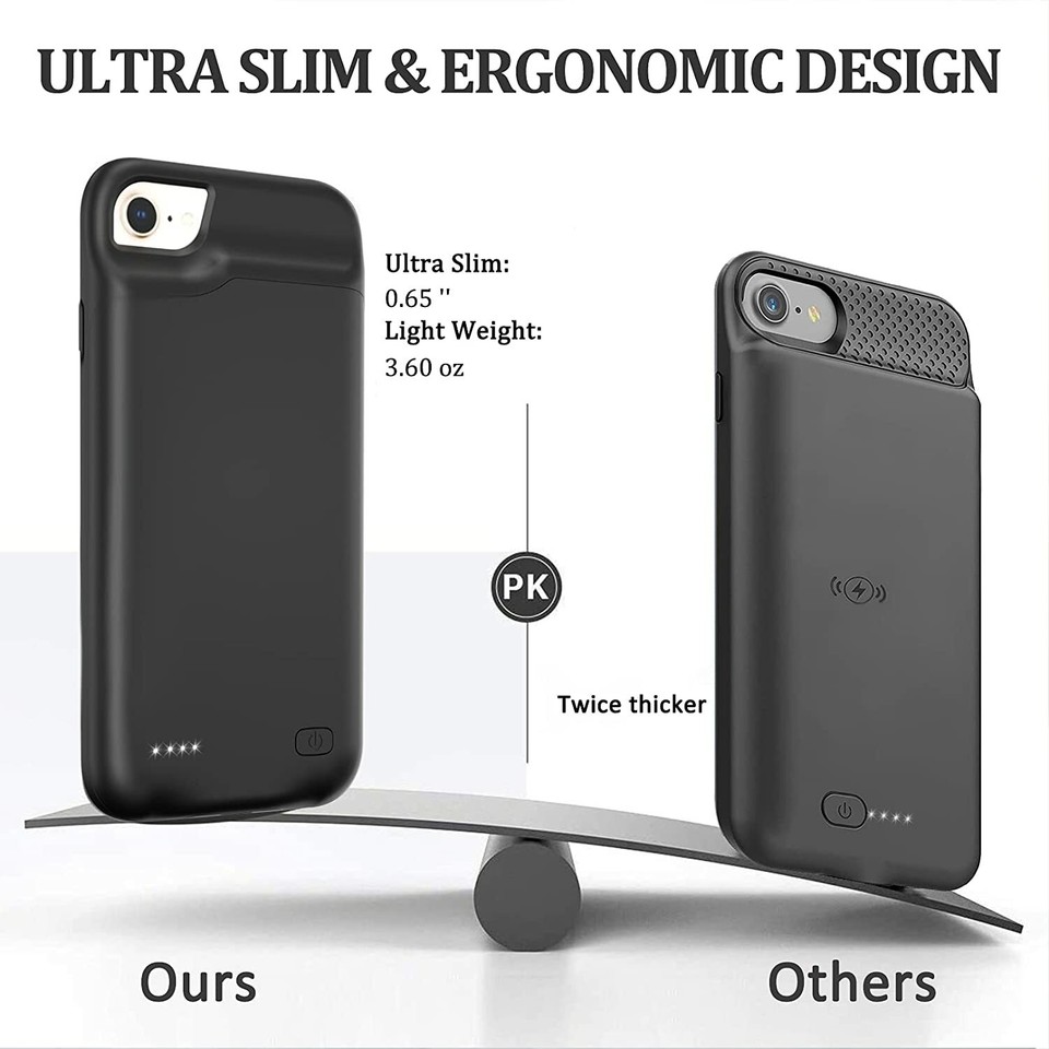 Portable Battery Charger Case Smart Power Bank Cover For iPhone 6 6s 7 ...