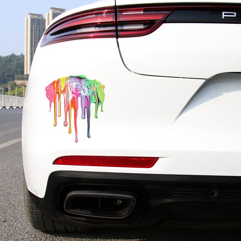 Set of 3 : Colorful Paint Splash Decal Auto Truck Window Bumper Vinyl ...