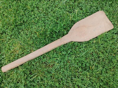 Large Antique Primitive Hand Carved Wood Stirring Paddle. | eBay