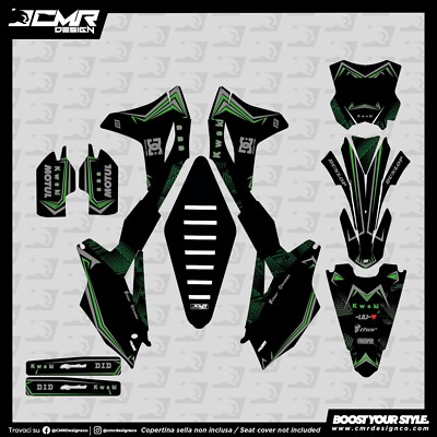 Set Graphic Stickers IN Crystal for Kawasaki Kxf KX F 250 450 2017 2018 ...