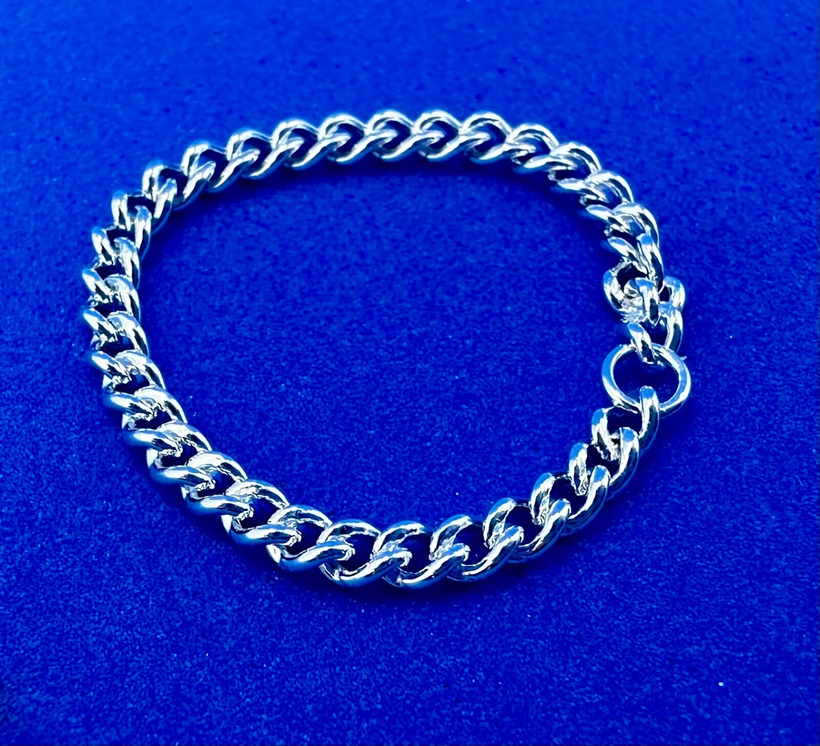 New Sterling Silver Chain Ring | 2mm Curb | Stacking Ring | 925 ...