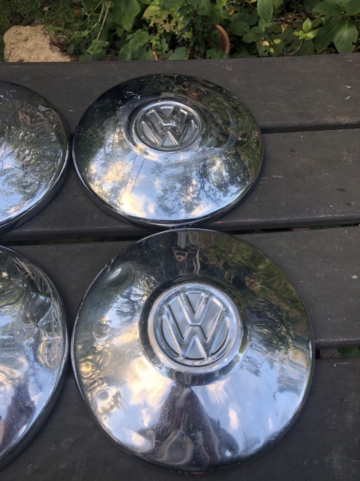 Six Volkswagen Beetle Camper Chrome Wheel Hubcaps | eBay UK