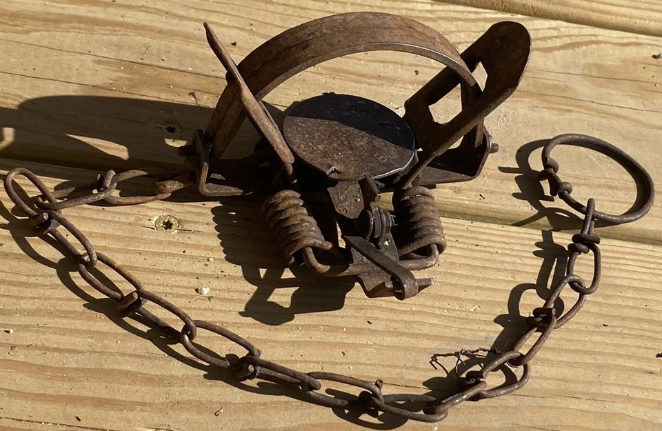Blake & Lamb Antique VTG Coil Spring TRAP No. 1 1/2 Fox Raccoon Hunting ...
