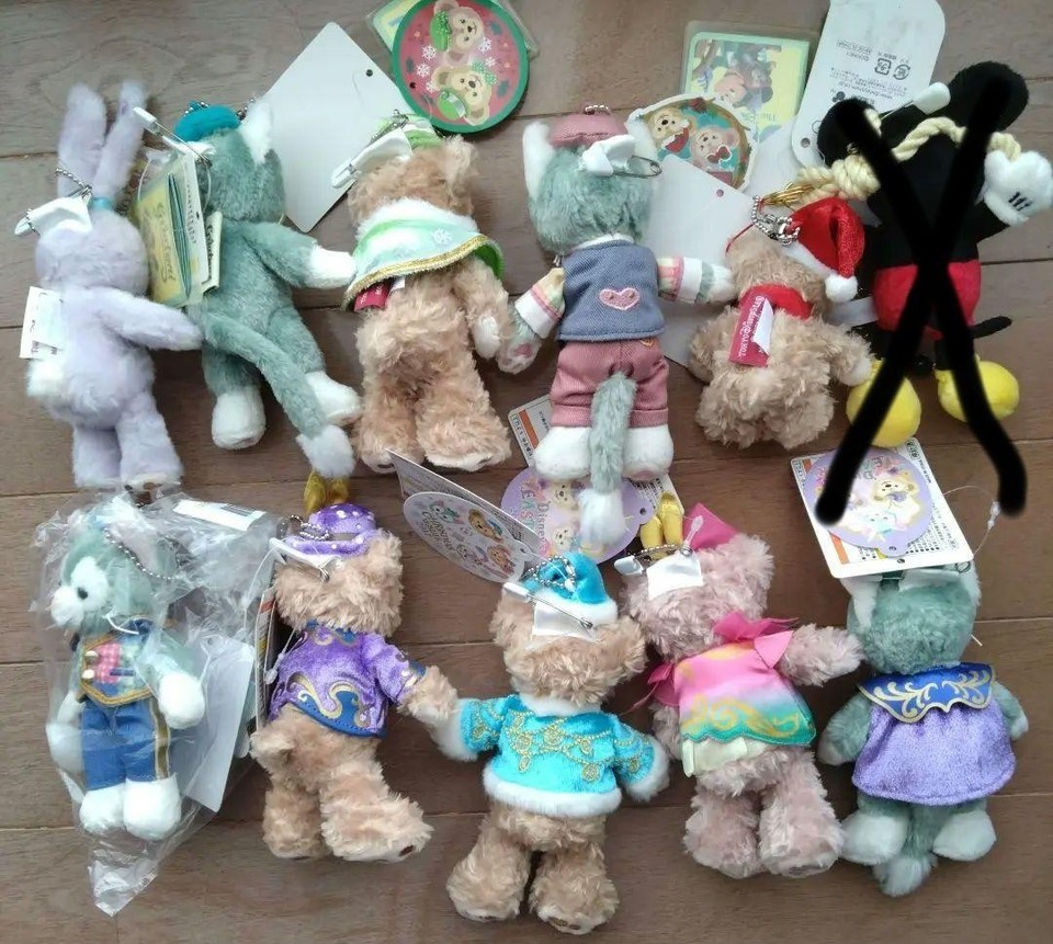 m23S Disney Duffy & Gelatoni Pin Badge Set Vintage Condition ...
