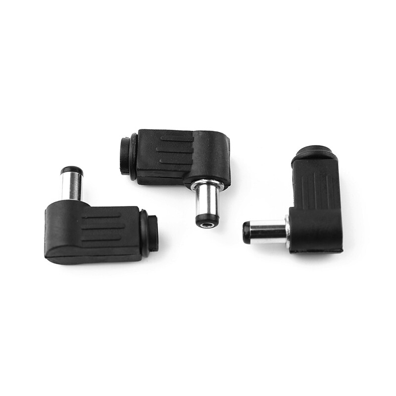2Pcs 90 Degree 5.5 x 2.1mm/2.5mm DC Power Plug L Shaped Male Single ...
