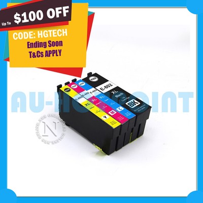 CT compatible #802XL BK/C/M/Y (x4) HY Ink Set for WF-4720/WF-4740/WF ...