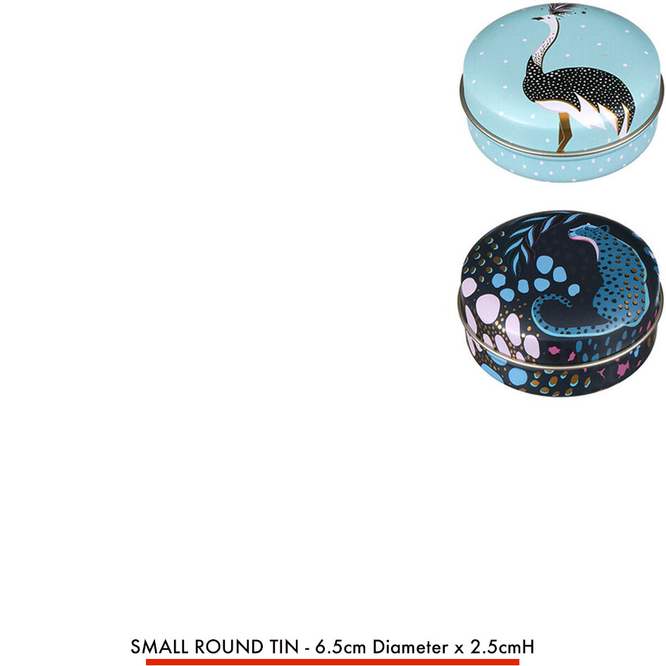 SARA MILLER METAL TIN BOX Accessory Home Keepsake Pill Storage Sweet ...