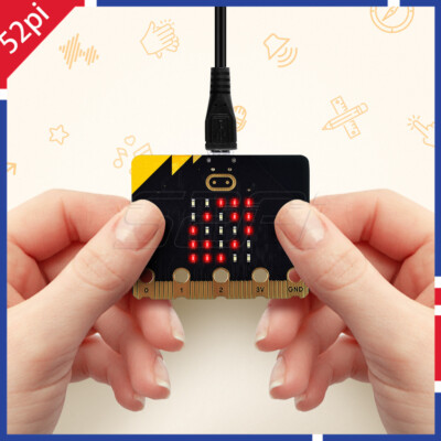BBC Micro:bit V2.2 Coding Board with Micro USB Cable and Battery Holder ...