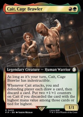 Cait, Cage Brawler Extended Art Foil - PIP 0409 - NM - MTG Magic | eBay