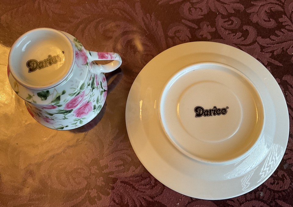 Darice Tea Cup And Saucer Roses | eBay