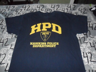 Large HPD Hawkins Police Department T Shirt | eBay