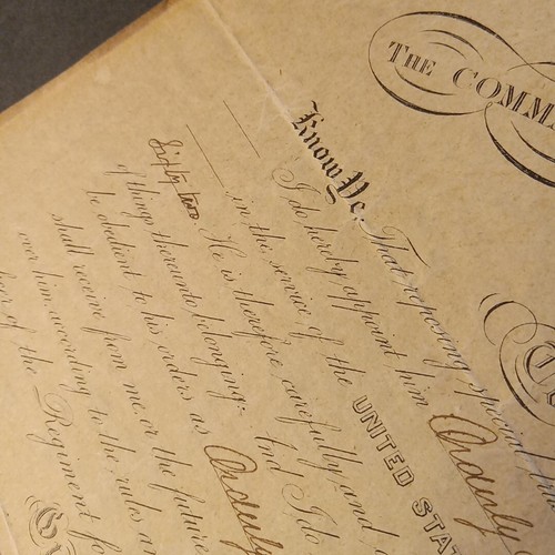 Civil War Promotion Warrant To Orderly Sergeant Of Co. C. 105TH ...