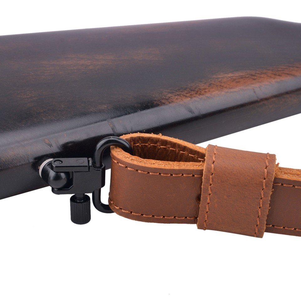 Leather Rifle Sling Swivels Hunting Rifle Carry Strap for .308 .45-70 ...