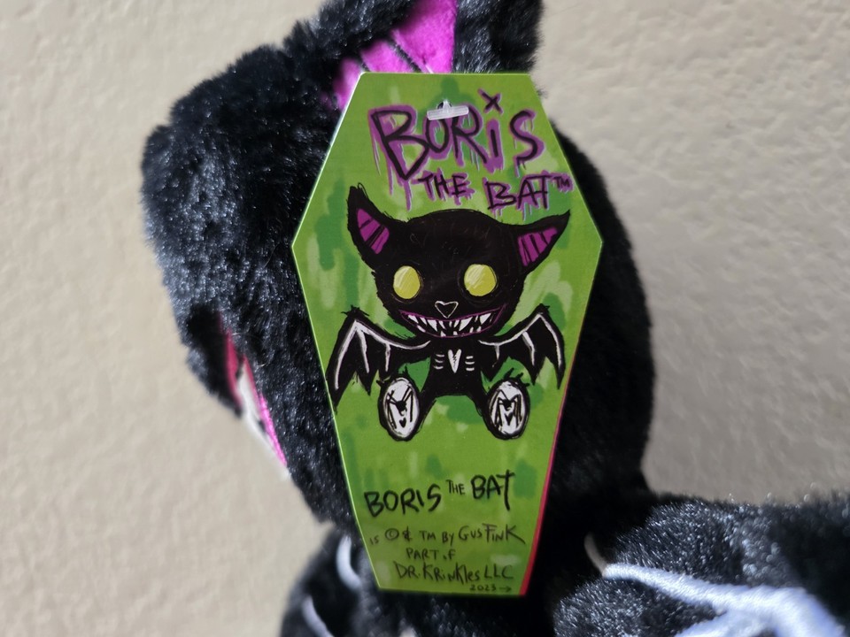 Gus Fink BORIS THE BAT Halloween Plush 13" Stuffed Animal Toy Black New ...