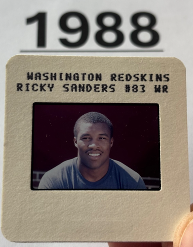 RICKY SANDERS 1988 NFL Transparency TV MEDIA SLIDE WASHINGTON REDSKINS ...