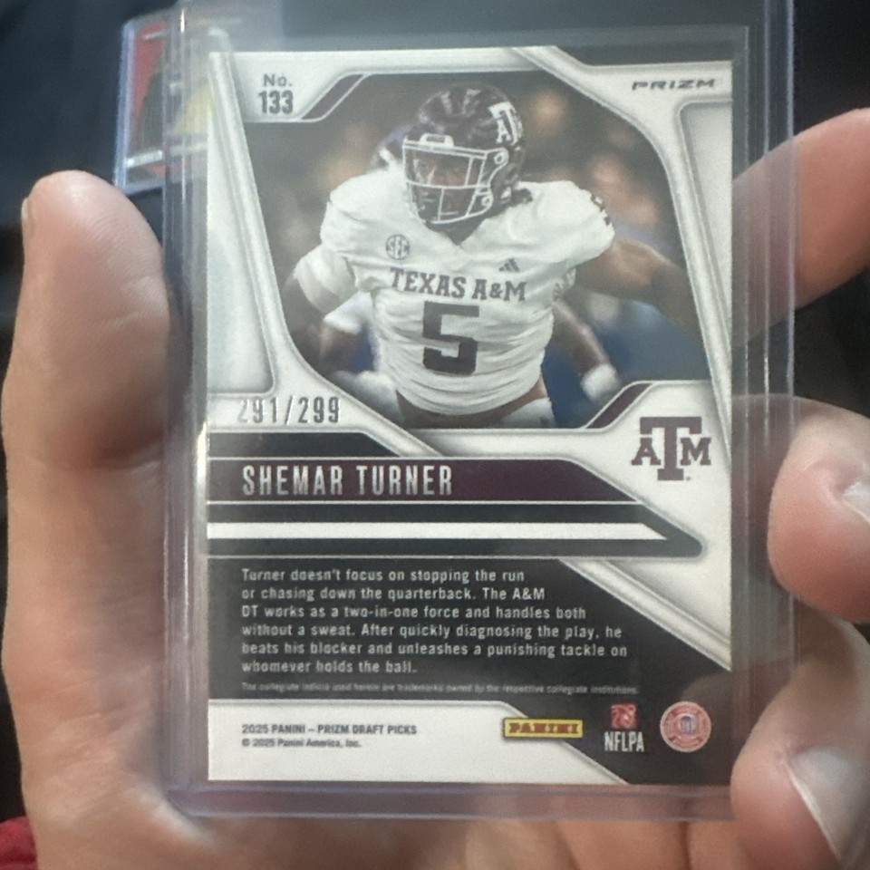 2025-26 Prizm Draft Picks Shemar Turner Blue Wave 291/299 | eBay