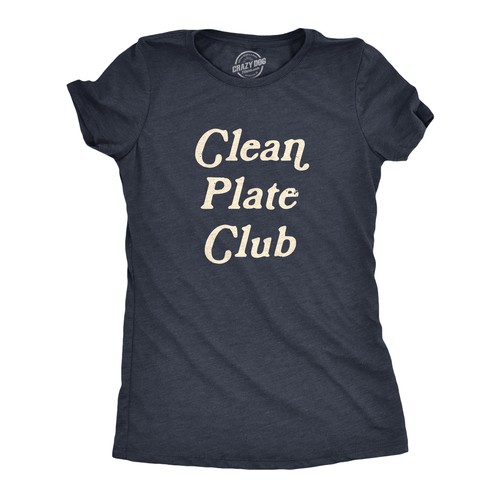 Womens Clean Plate Club T Shirt Funny Thanksgiving Dinner Lovers Tee ...