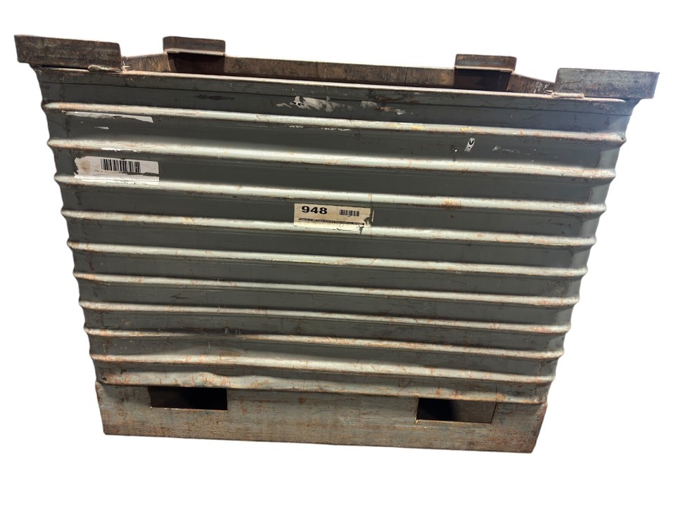 Rigid Steel Bulk Stackable Container 4000+# capacity 36 x 48 x 38 | eBay