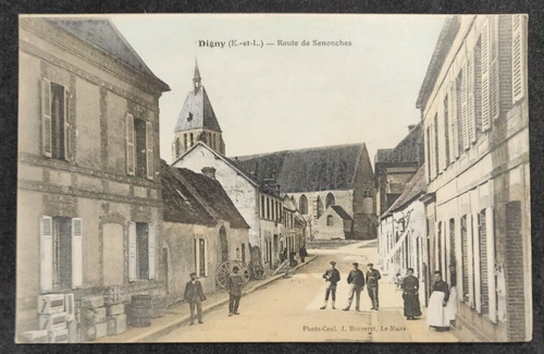 CPA 28 - DIGNY - Route de Senonches - Eure-et-Loir - animée | eBay