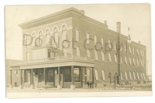 RPPC Jordan Hotel GLENDIVE MT Montana Real Photo Postcard | eBay