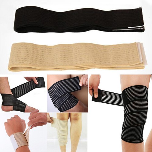 Elastic Knee Compression Bandage Wraps Support For Leg Thighs Ankle ...