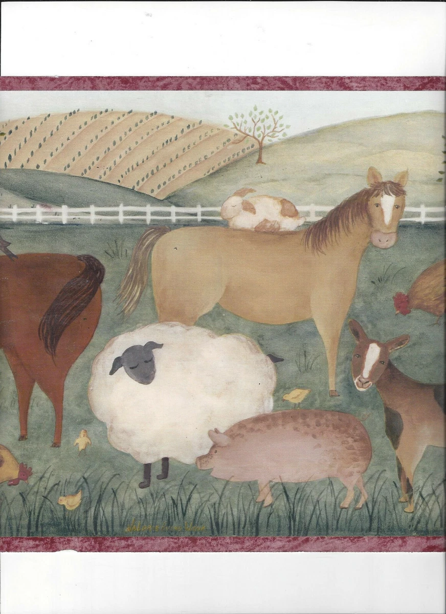 Farm Animals Wallpaper Border