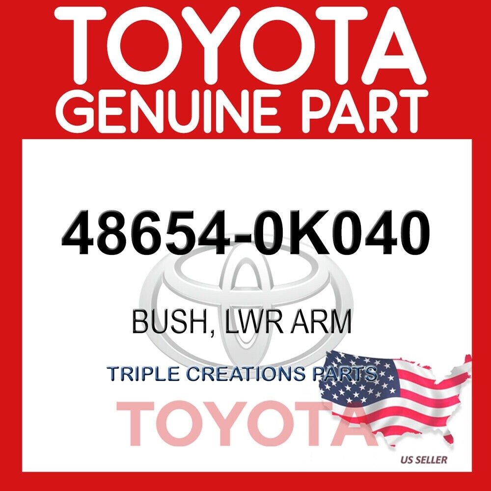 48654-0K040 GENUINE OEM TOYOTA BUSH, FRONT LOWER ARM, NO.1 RH or LH ...
