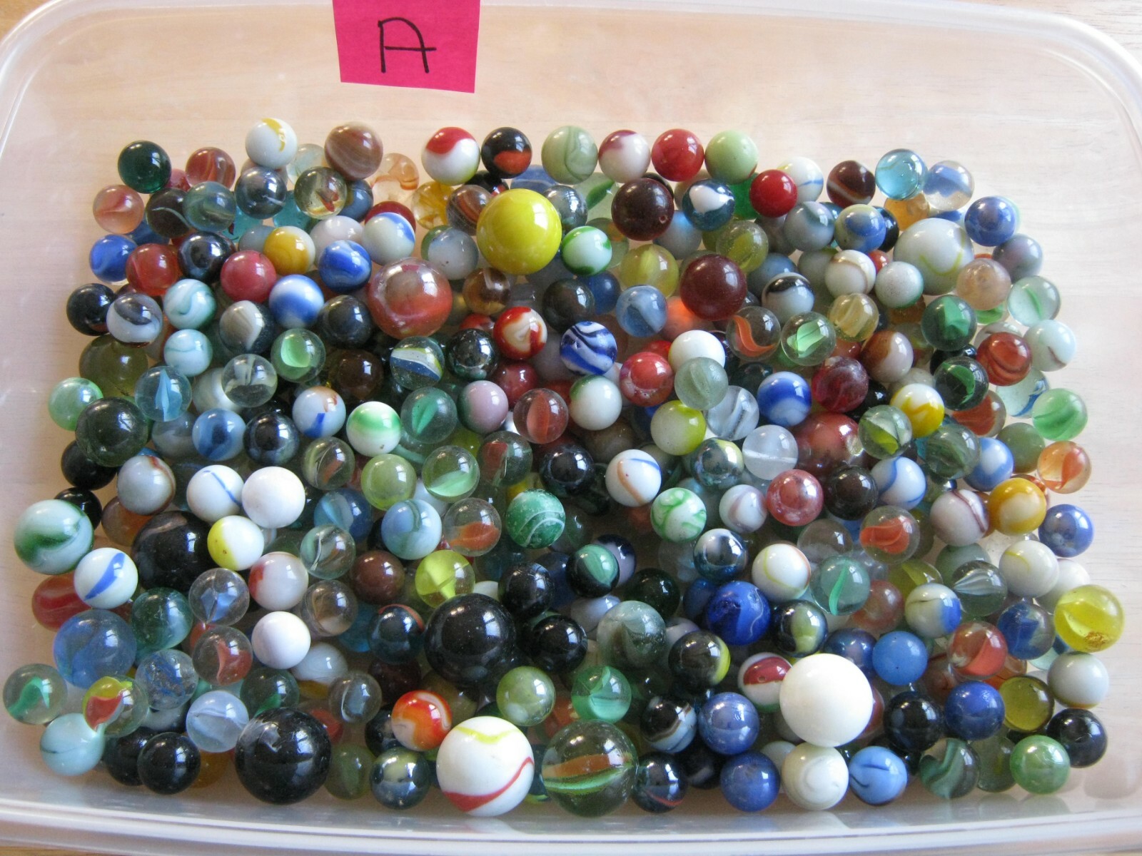 Vintage Glass Marbles 5 Pounds Unsorted Many Types & Colors Includes ...