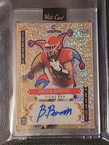 "1-OF-1" Wild Card Gold Sparkle Joker BROCK BOWERS #SD-BBA Autograph ...