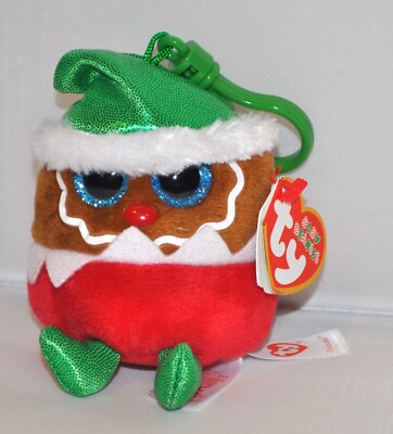 TY Christmas Baby Beanies "Fruitcake" Gingerbread Holiday Keychain ...