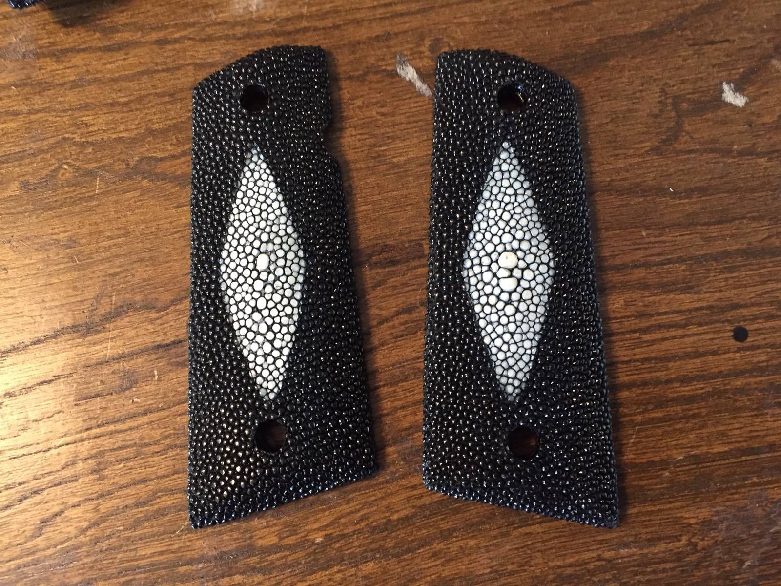1911 PISTOL GRIPS STINGRAY HIDE, FULL SIZE, BOBTAIL, COMPACT, AMBI-CUT ...