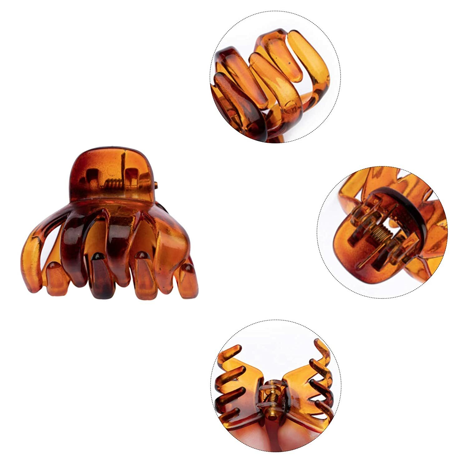 18 pieces Small Brown Black Hair Claw Jaw Clip Clamp Comb Pin Butterfly ...