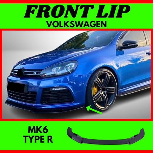 Gloss Black Front Lip For MK6 Volkswagen Golf TYPE R Chin Bumper ...