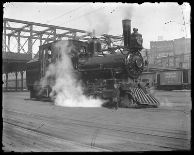 Chicago Burlington & Quincy CB&Q Railroad Steam Engine #1501 Child Boy ...