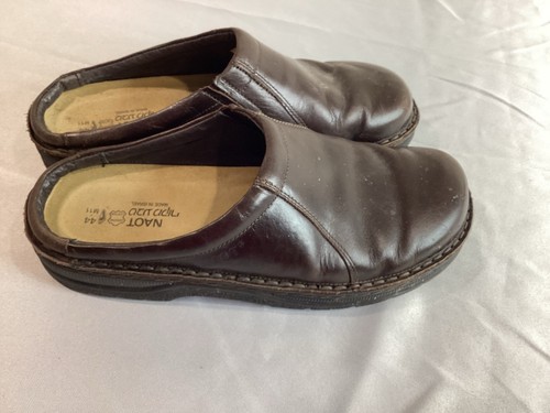 NAOT Clogs Mules Shoes Brown Leather Slip On Men's 44:or Size 11 | eBay