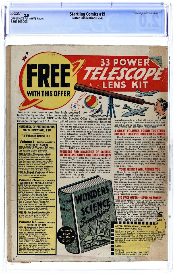 Startling Comics #19 CGC 2.0 1943 3865305003 | eBay