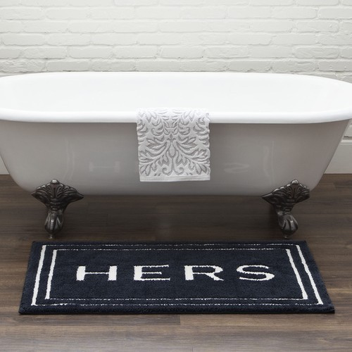 Mohawk Home Hers Indigo 1' 8" x 2' 10" Bath Mat Blue 1'8" x 2'10" (Rectangular) 40773075782| eBay