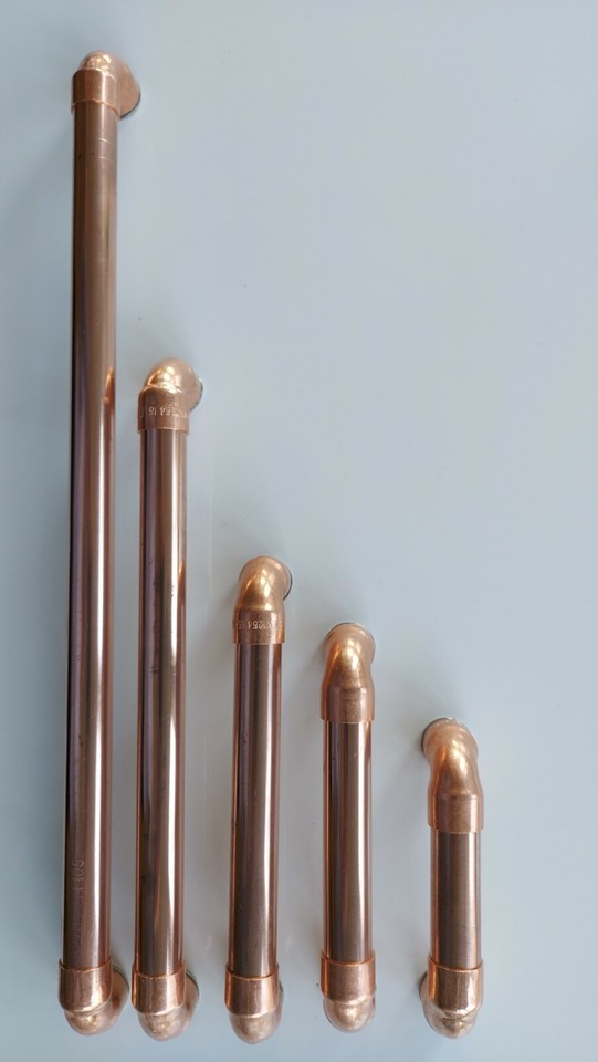 Copper Kitchen Cupboard Handles Real Copper 15MM COPPER HANDMADE | eBay UK