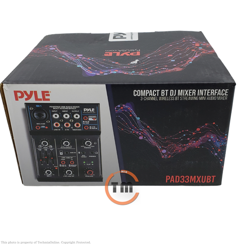 Pyle Professional Wireless DJ Audio Mixer 3-Channel Bluetooth DJ ...