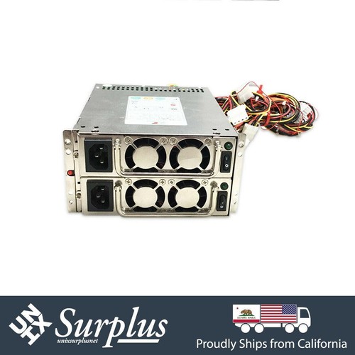 Emacs 350W PSU Enclosure Cage B010480010 w/ 2x MRW-6350P-R Power Supply ...
