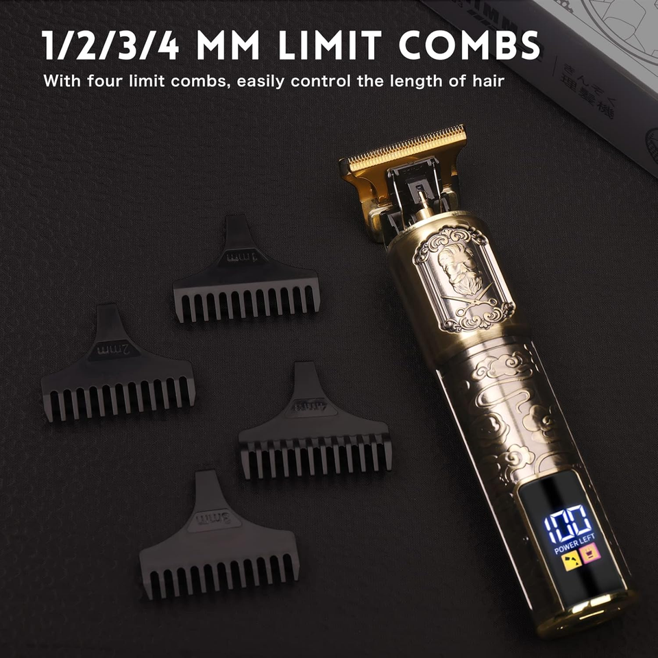 Professional Beard Trimmer, Cordless Zero-Gapped Clippers & T-Blade ...
