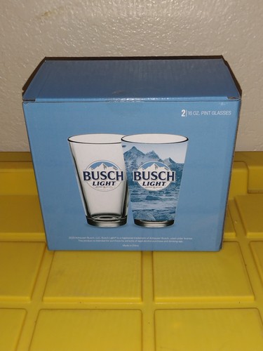 BUSH LIGHT GLASS BUSH LIGHT 16oz GLASS BUSH LIGHT PINT GLASSES NEW | eBay
