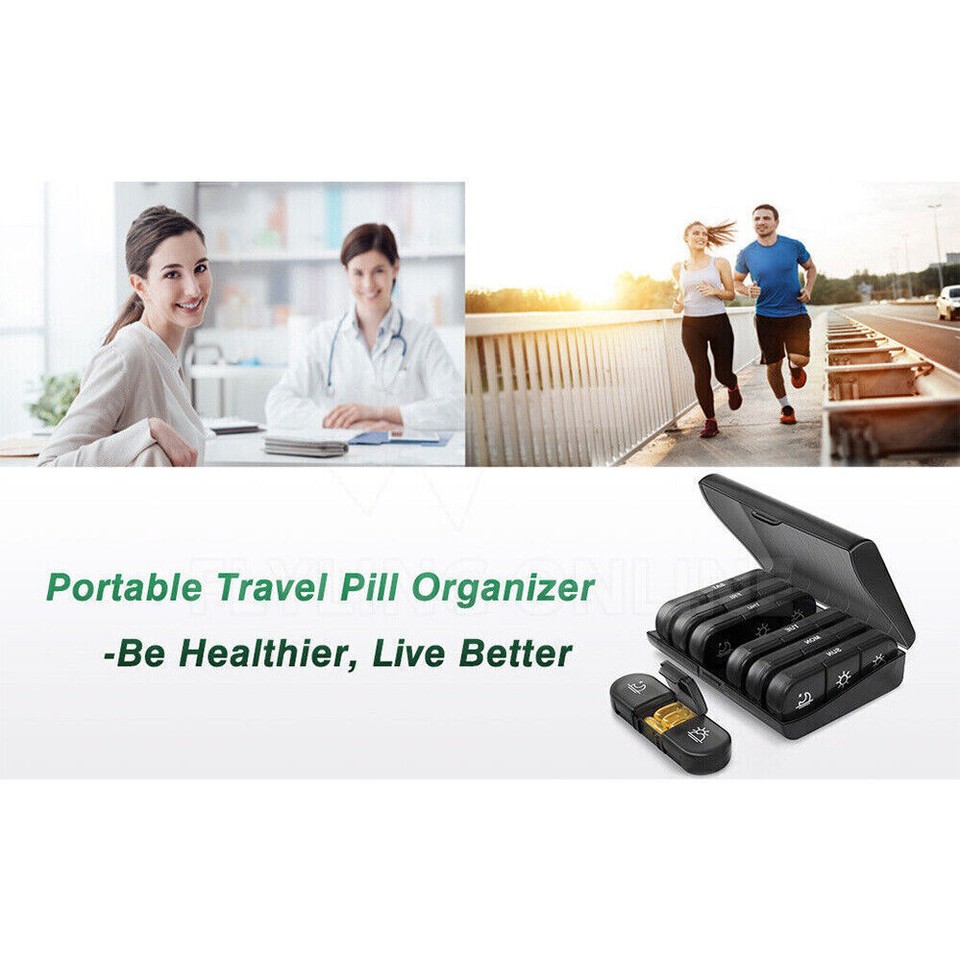 Storage 7 Day Weekly Container Organizer Pill Box Dispenser Medicine ...