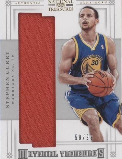 2012-13 Panini National Treasures - Material Treasures Stephen Curry ...