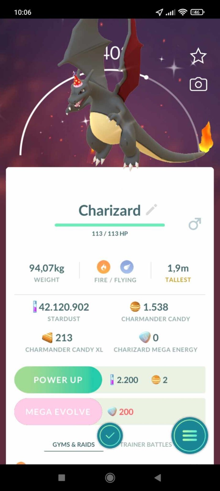 Pokemon Shiny Charizard Party Hat GO - TRA'DE Registered Shiny ...