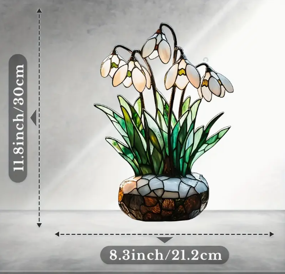 SUNCATCHER- Delicate Snowdrops Acrylic Hanging Decor, 8.3" x 11.8" | eBay