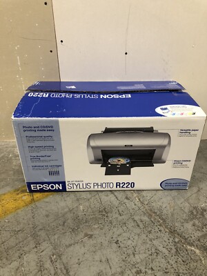 Epson Stylus R220 Digital Photo Inkjet CD DVD Printer with Cables and ...